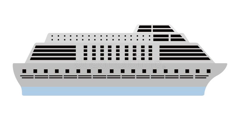 Isolated Side View of a Cruise Ship Stock Vector - Illustration of ...