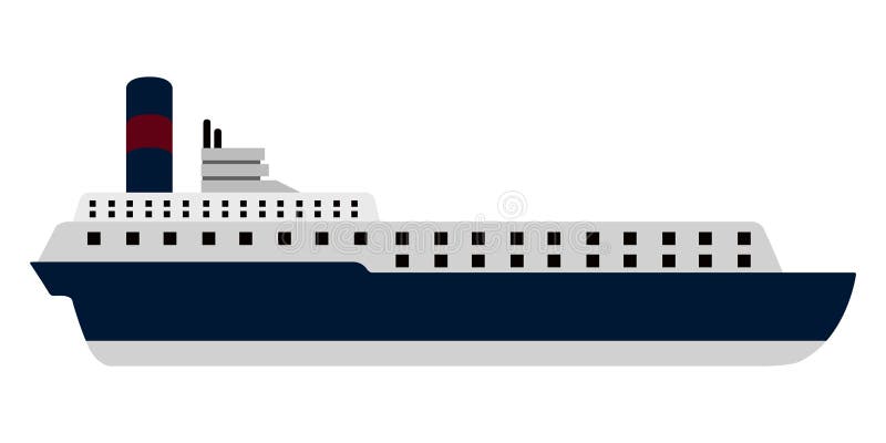 Isolated Side View of a Cruise Ship Stock Vector - Illustration of sail ...