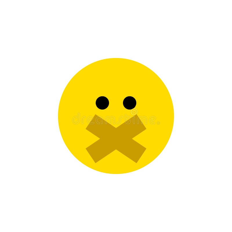 Isolated Silent Flat Icon. Hush Vector Element Can Be Used for Hush ...