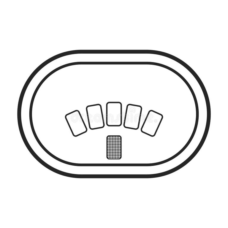 Isolated Silhouette of a Blackjack Table Vector Stock Vector ...