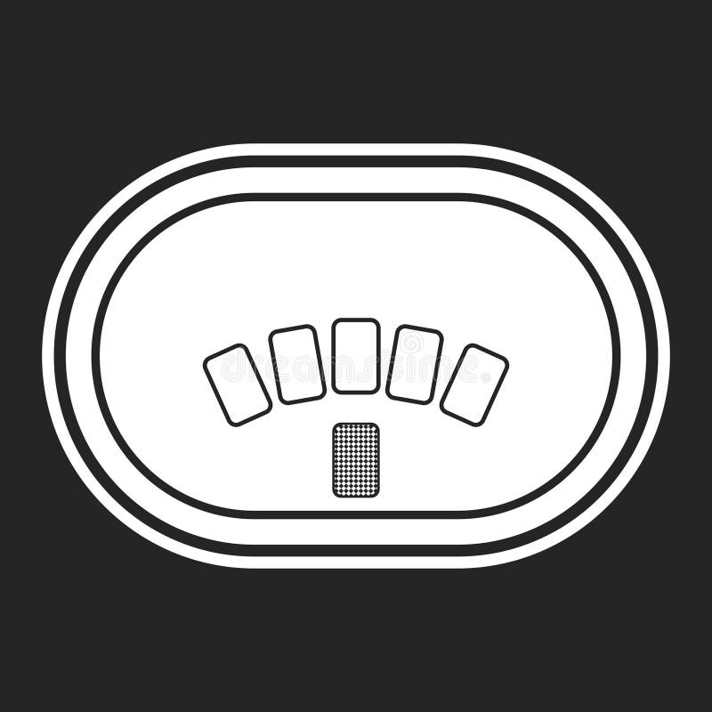 Isolated Silhouette of a Blackjack Table Vector Stock Vector ...