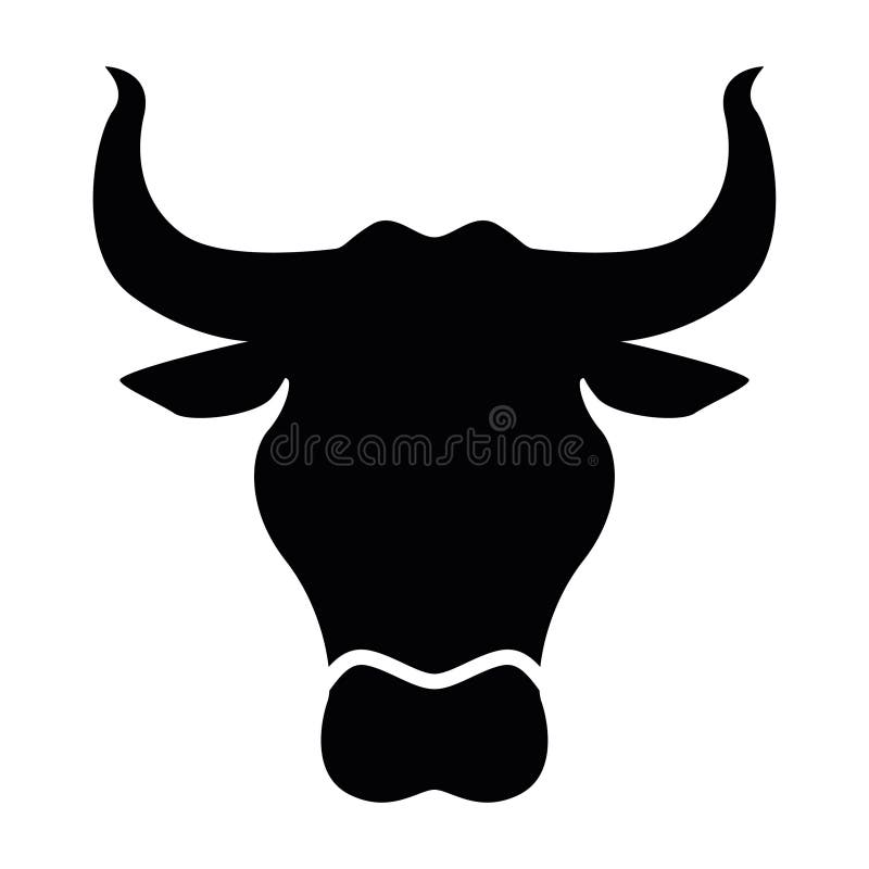 Isolated Silhouette of a Bull Vector Stock Vector - Illustration of ...