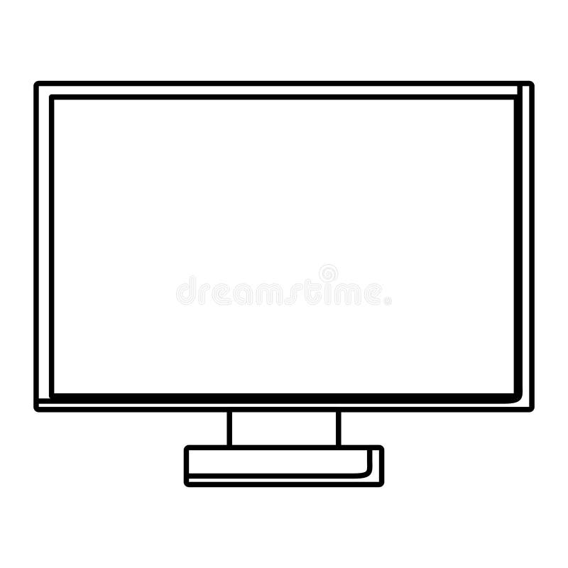 Isolated and Silhouette Computer Design Stock Vector - Illustration of ...