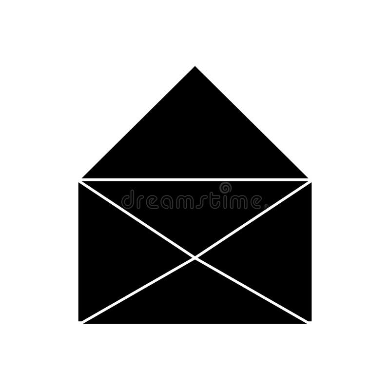 Isolated Silhouette of Envelope Design Stock Illustration ...