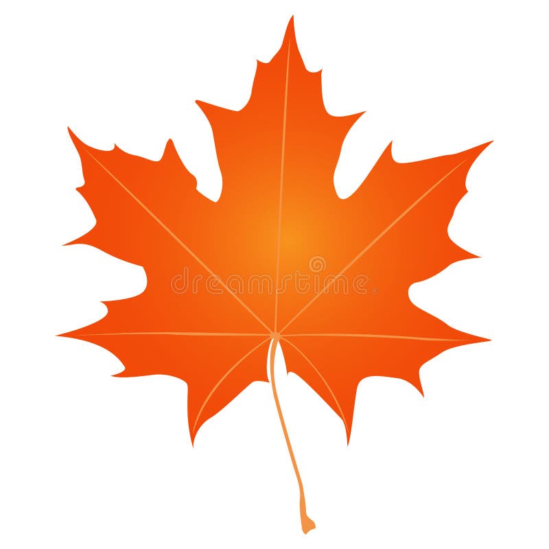 Isolated Fall Leaf Silhouette Stock Vector - Illustration of maple ...