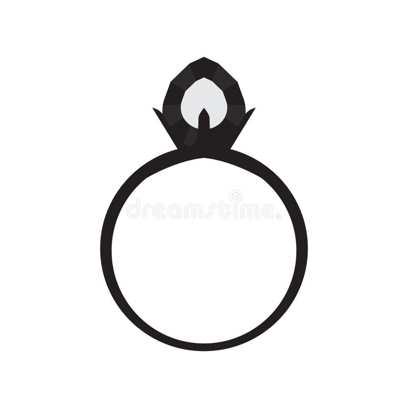 Isolated Silhouette of a Ring Stock Vector - Illustration of beauty ...