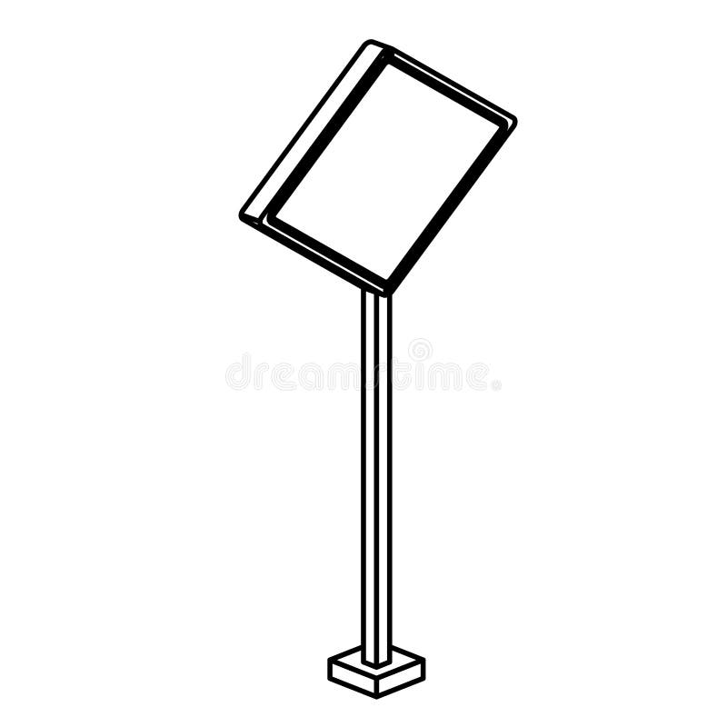 Isolated and Silhouette Road Sign Design Stock Vector - Illustration of ...