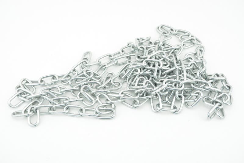 Silver Long Dog`s Chain Around the Dog Stock Image - Image of silver ...