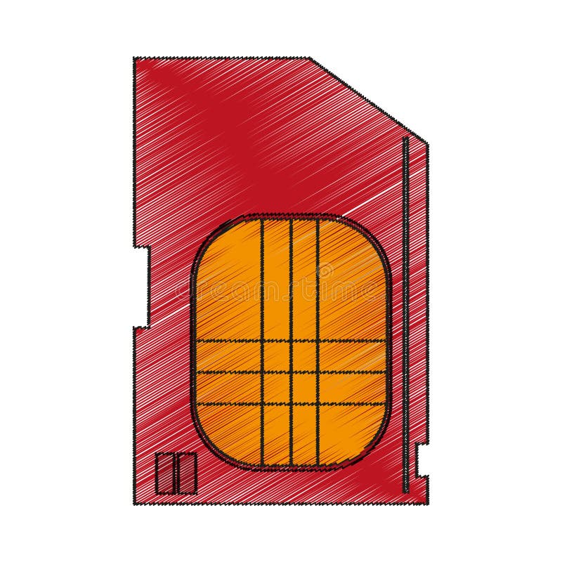 Isolated Sim Card Device Design Stock Vector - Illustration of office ...