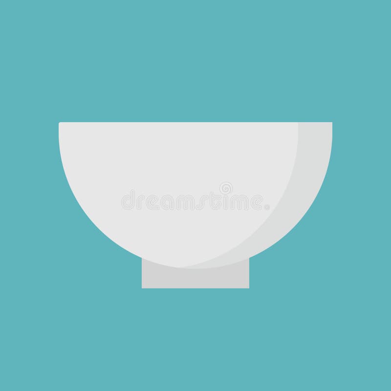 Simple Bowl Icon, Tableware Flat Design Vector Stock Vector ...