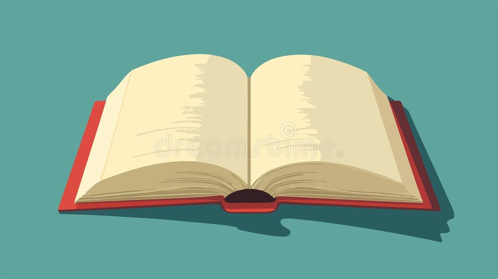 Isolated Simple Flat Open Book Top View Vector Illustration Stock ...