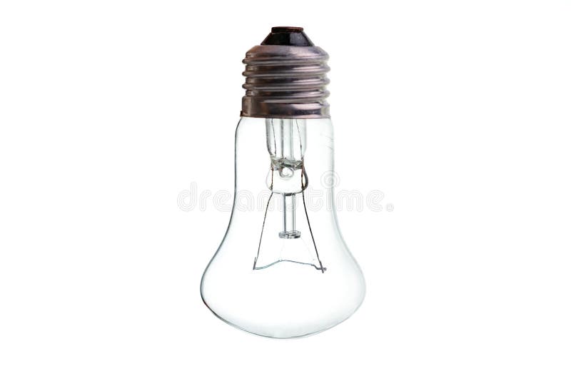 Isolated Simple Light Bulb Isolated on White Background Stock Photo ...