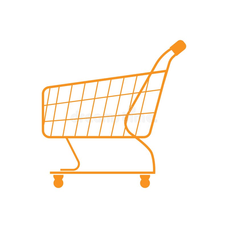Isolated Simple Shopping Cart Basket Icon Illustration Design Stock ...
