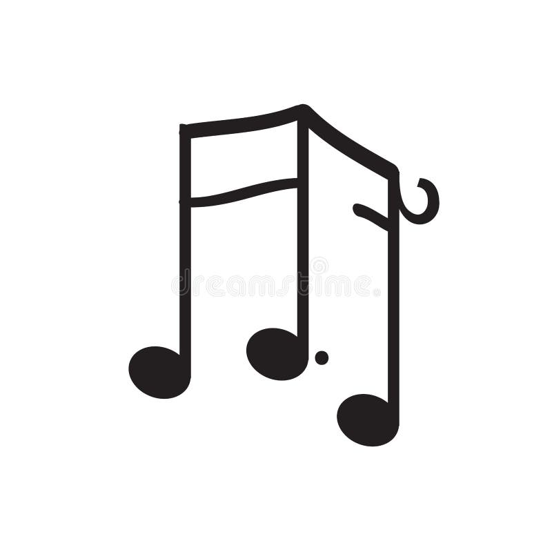 Isolated Sixteenth Musical Note Stock Vector - Illustration of white ...