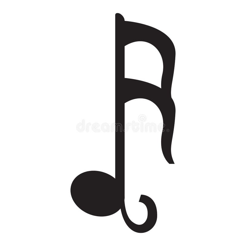 Isolated Sixteenth Musical Note Stock Vector - Illustration of abstract ...