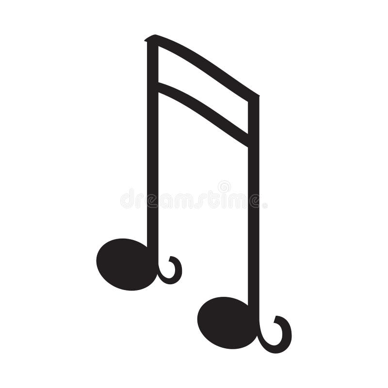Isolated Sixteenth Musical Note Stock Vector - Illustration of graphic ...