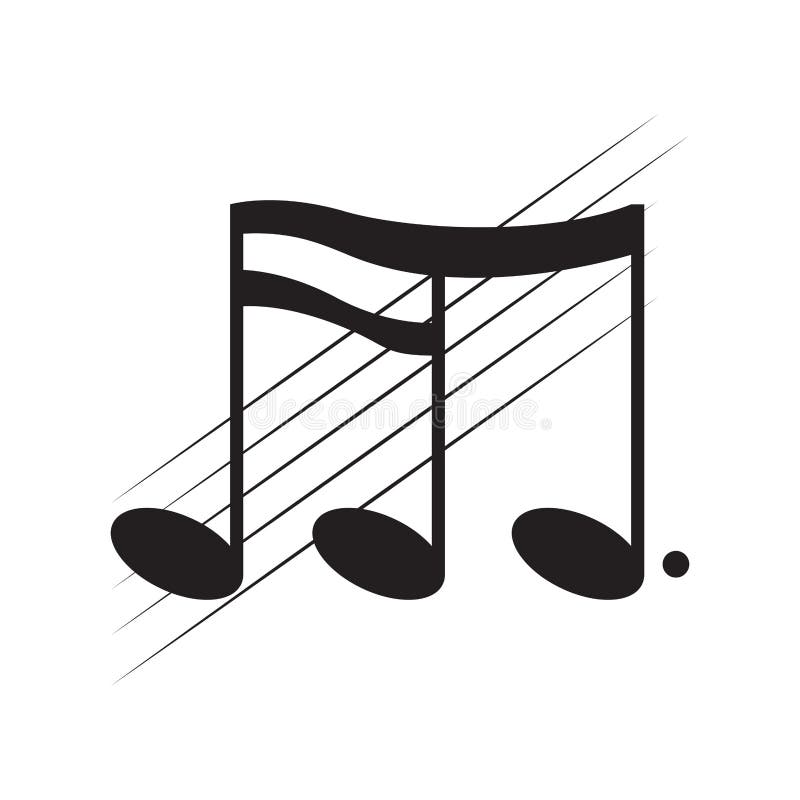 Isolated Sixteenth Note on a Pentagram Stock Vector - Illustration of ...