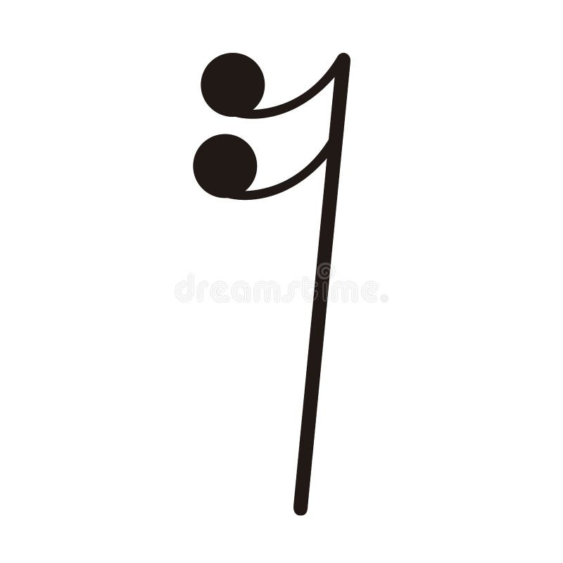 Isolated Sixteenth Rest Musical Note Stock Vector - Illustration of ...