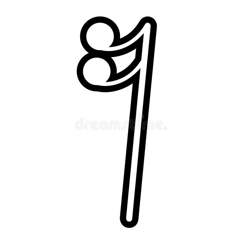 Isolated Sixteenth Musical Note Stock Vector - Illustration of graphic ...