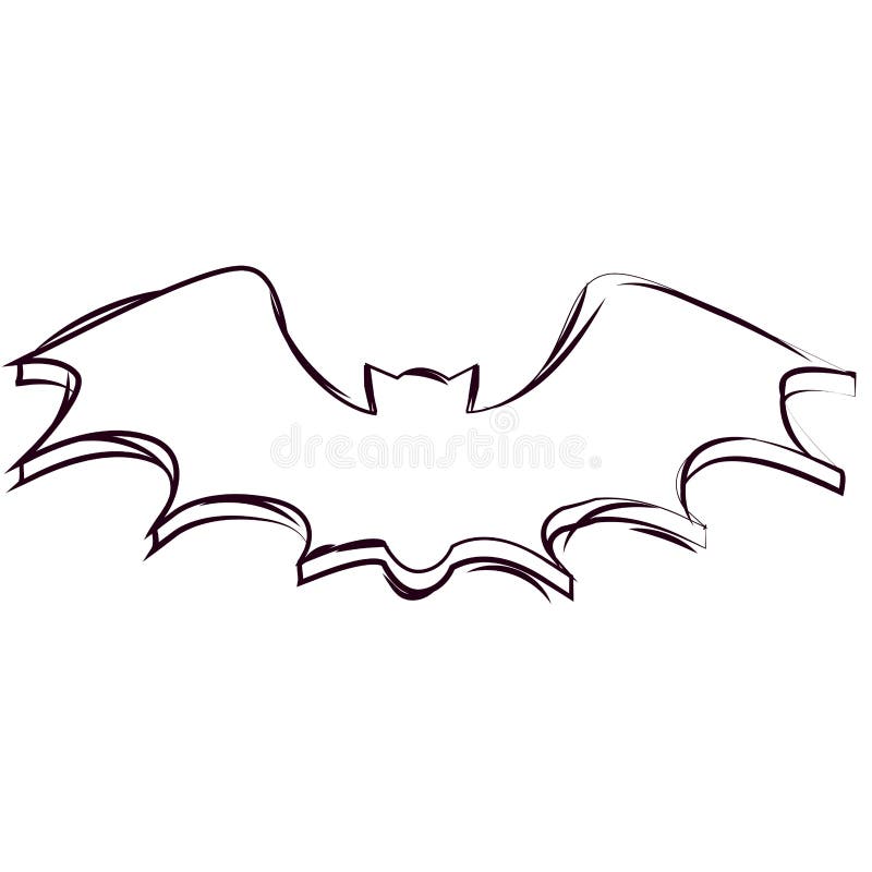 Sketch of a bat stock vector. Illustration of clipart - 165840688