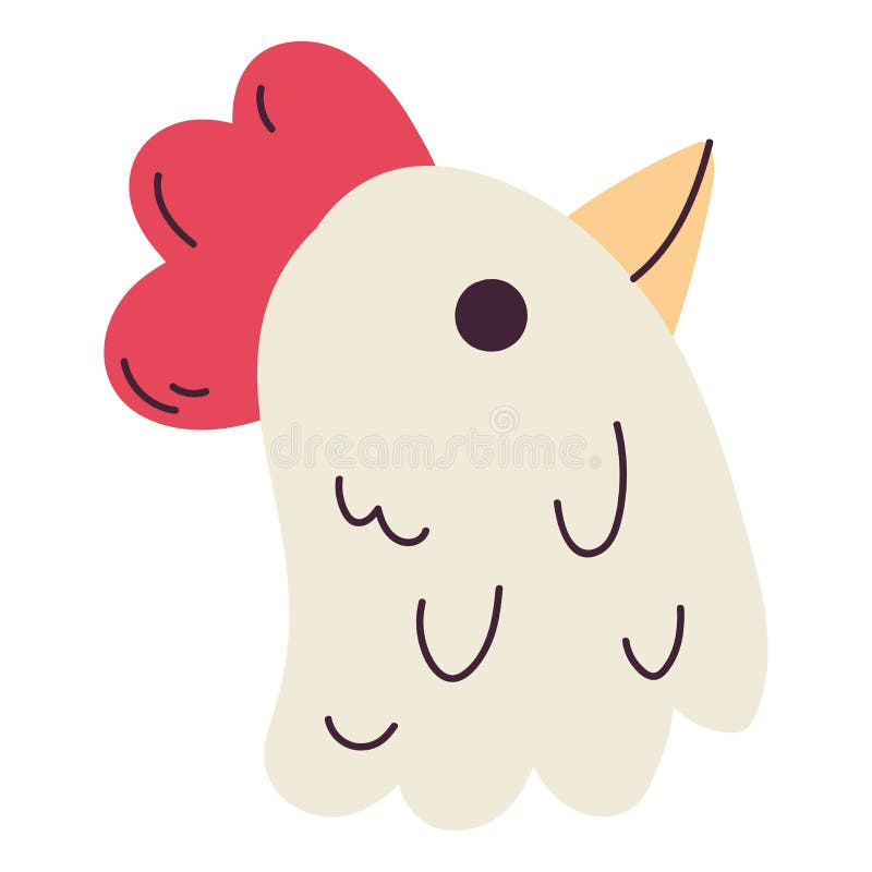 Isolated Sketch of a Chicken Avatar Vector Stock Vector - Illustration ...