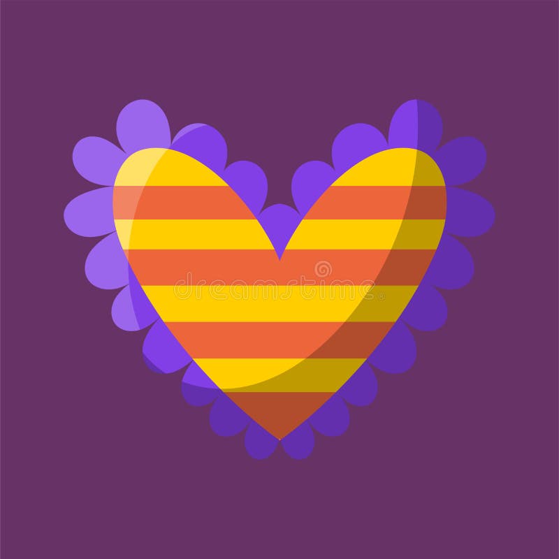 Isolated Sketch of a Colored Heart Shape Stock Vector - Illustration of ...