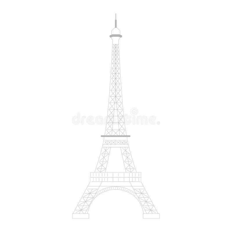 Isolated Sketch of Eiffel Tower Landmark Vector Stock Vector ... Isolated Sketch of Eiffel Tower Landmark Vector Stock Vector ...