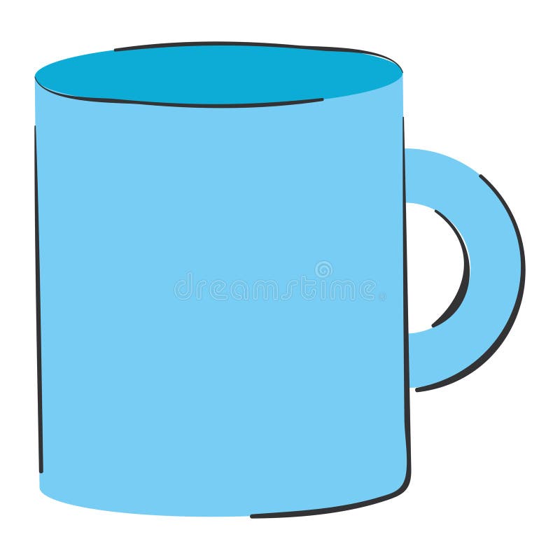 Isolated Sketch of an Empty Coffee Mug Vector Stock Vector ...