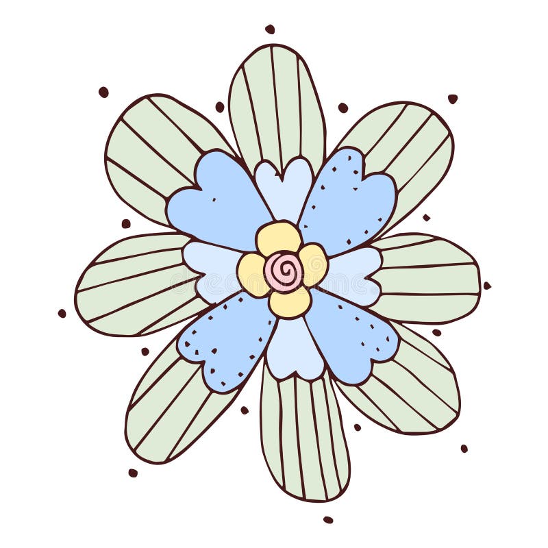 Isolated Sketch of a Flower Spring Time Vector Stock Vector ...