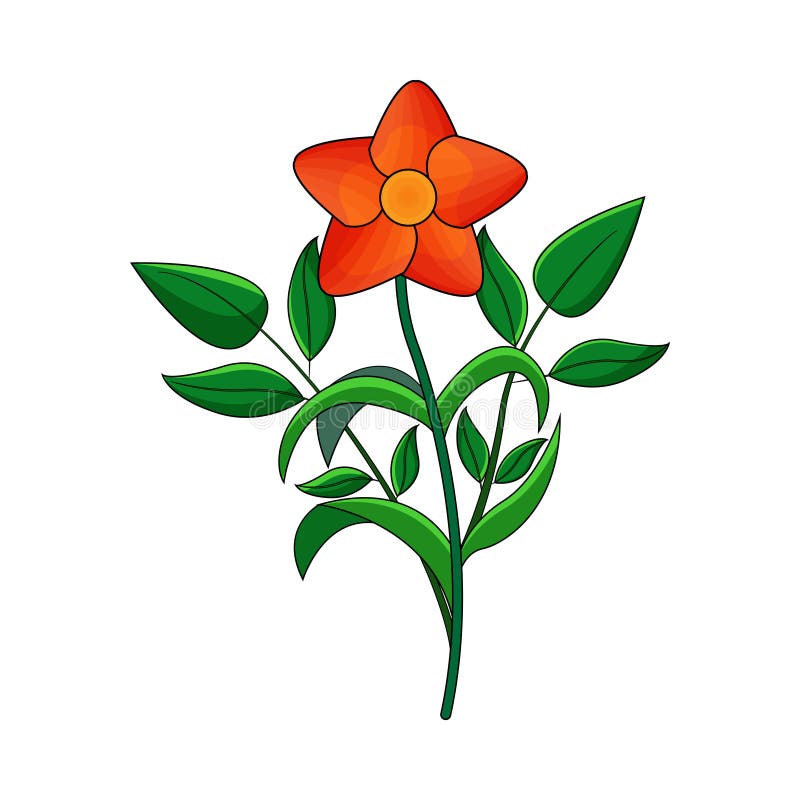 Isolated Sketch of a Flower Stock Vector - Illustration of clipart ...