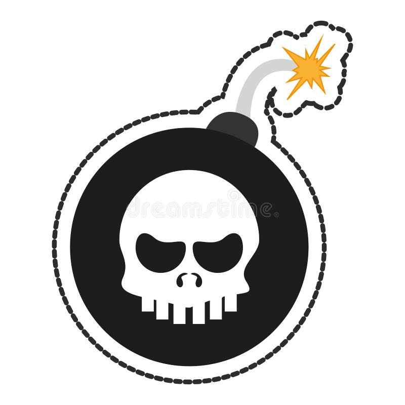 Isolated Skull and Bomb Design Stock Vector - Illustration of ...