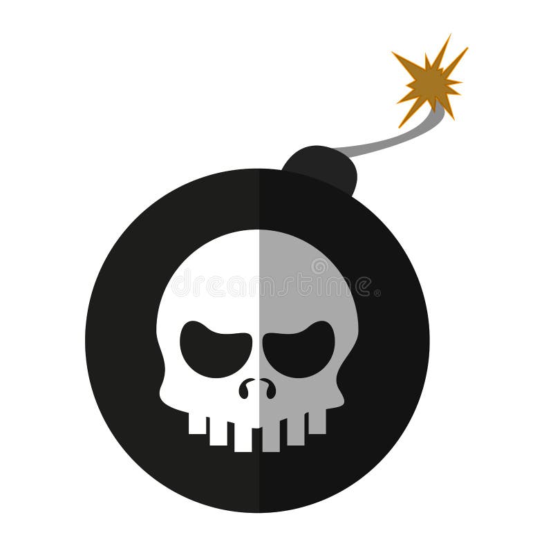 Isolated Skull Inside Bomb Design Stock Vector - Illustration of fatal ...