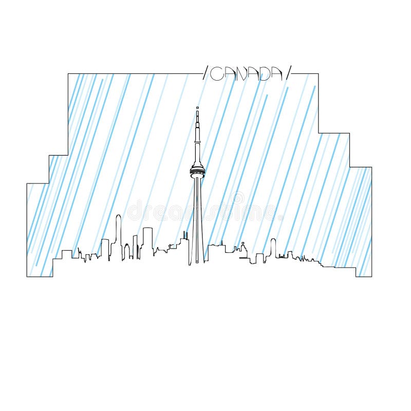 Outline Skyline Toronto Stock Illustrations – 116 Outline Skyline ...