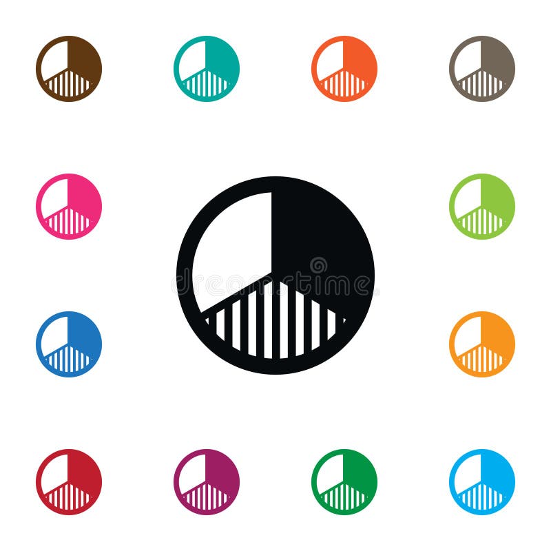 Slice Chart Solid Fill Outline Icon Design Illustration. Media Control ...