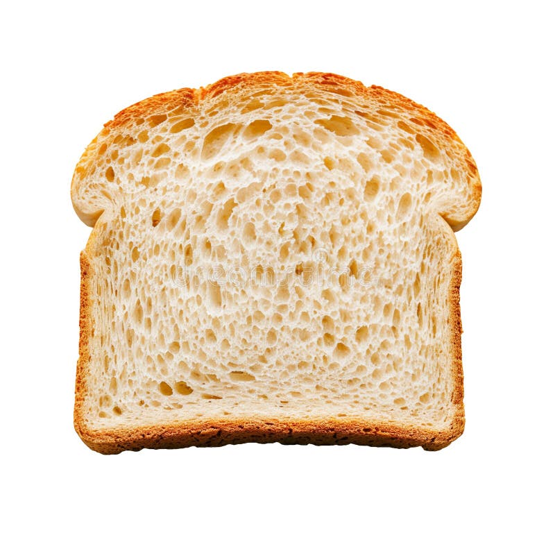 Isolated Slice of Toast, Top View Stock Illustration - Illustration of ...
