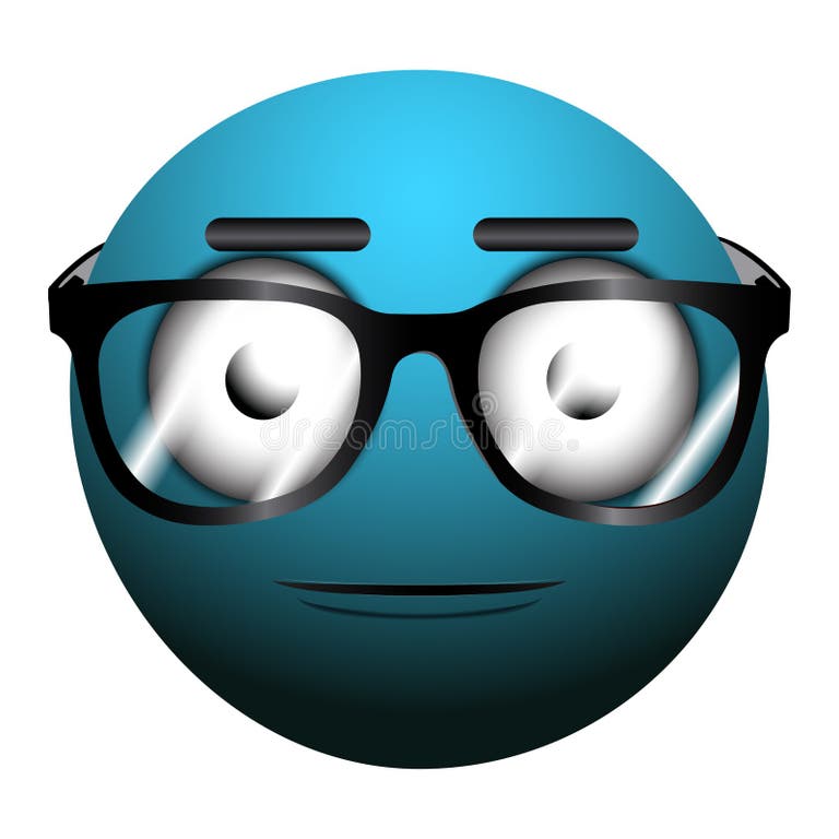 Isolated smart emote stock vector. Illustration of head - 89607194