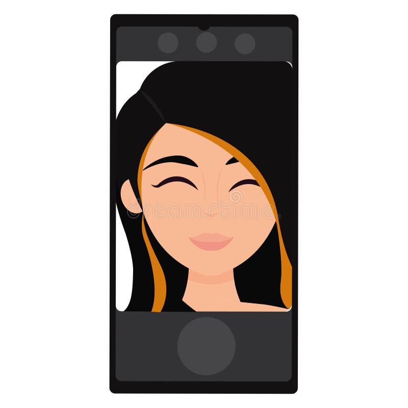 Isolated Smartphone Facetime Live Concept Mobile App Vector Stock ...