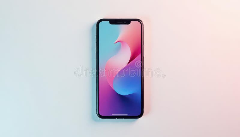 Isolated Smartphone on White, Bright Backdrop, App, Touchscreen ...