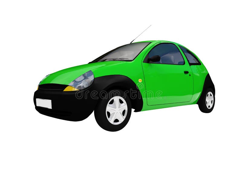 Cyan Car w/ Clipping Path stock illustration. Illustration of sleek ...