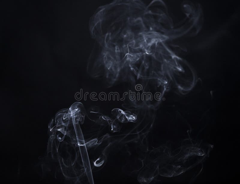 Isolated Smoke of Aroma Stick Stock Photo - Image of abstract, sticks ...