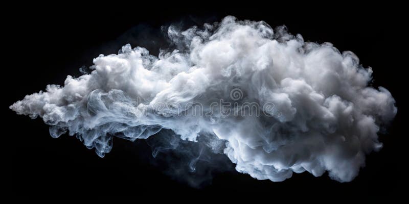 Smoke Cloud Isolated on Black Background Stock Photo - Image of ...