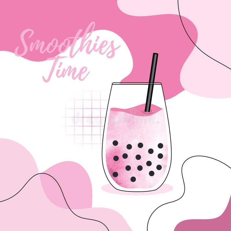 Isolated Smoothie Drink on Colored Poster Vector Stock Vector ...