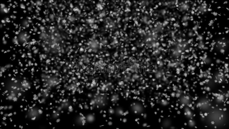 Isolated Snow Falling on Black Background Stock Video - Video of ...