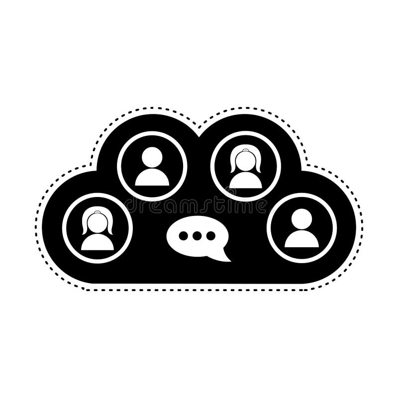 Isolated Social Network Icon Stock Vector - Illustration of hand ...