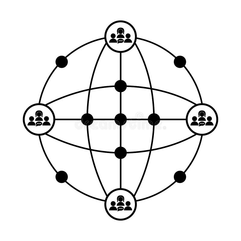 Isolated Social Network Icon Stock Vector - Illustration of global ...