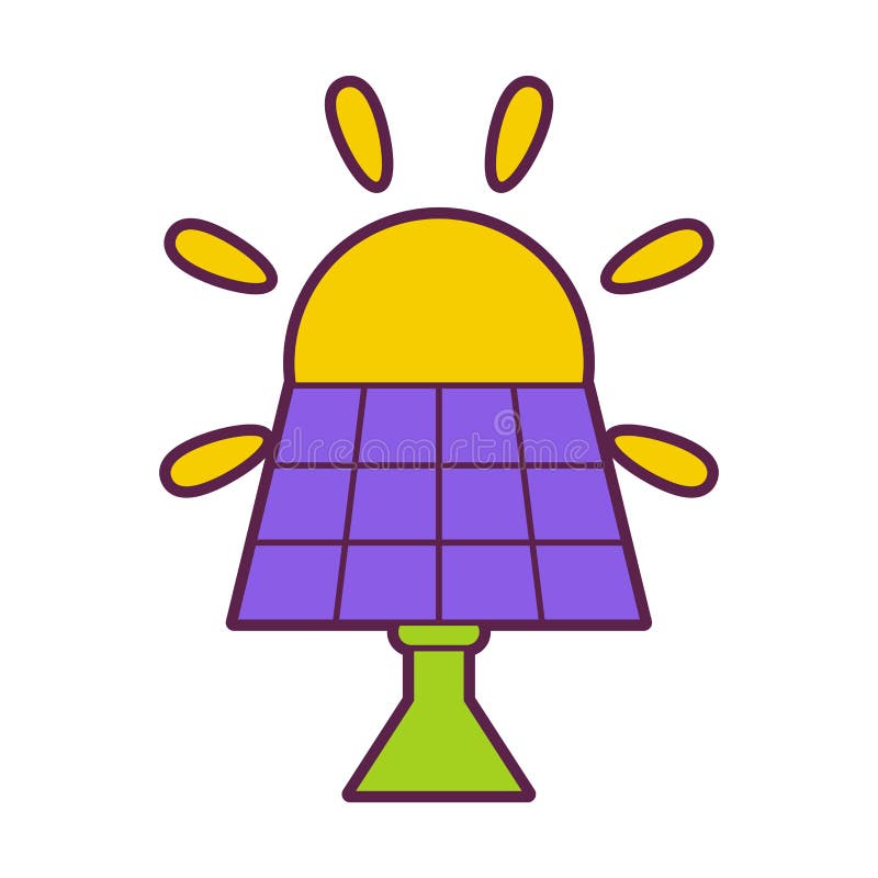 Isolated Solar Panel Animated Clean Energy Vector Illustration Stock ...