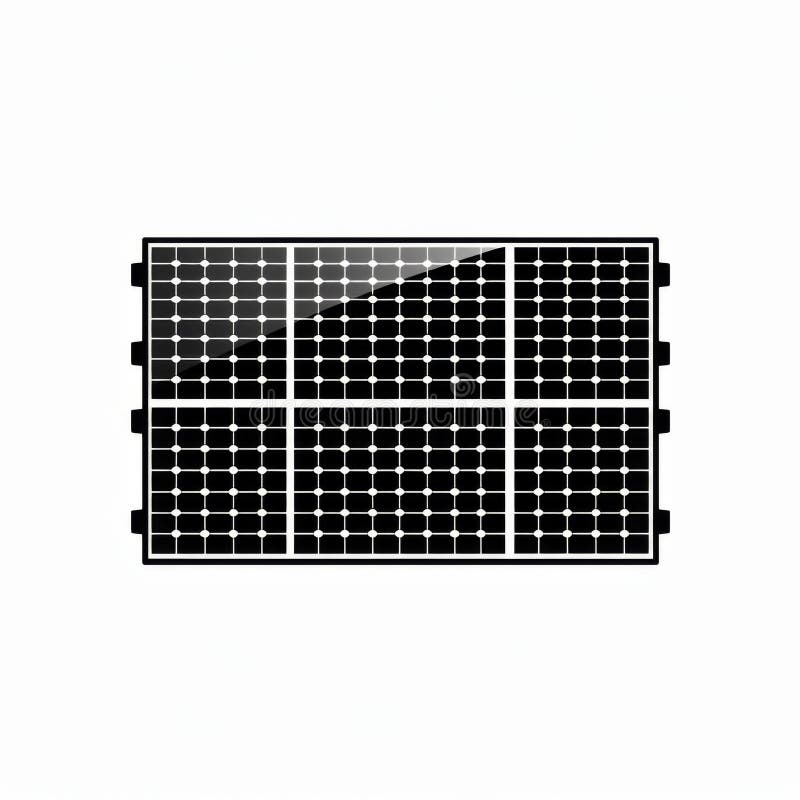 Isolated Solar Panel Illustration on White Background, Renewable Energy ...