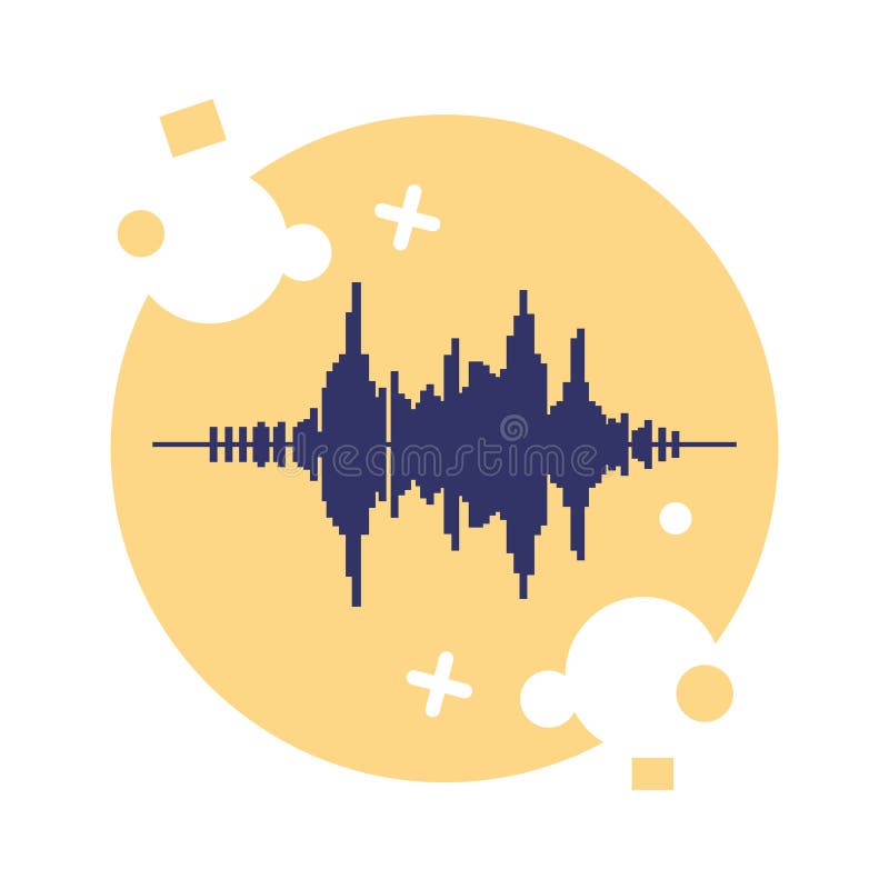Isolated sound wave icon stock vector. Illustration of pulse - 193983266