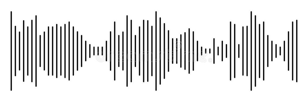 Isolated Sound Wave from Parallel Lines. Stock Vector - Illustration of ...