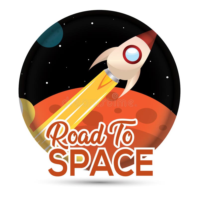 Isolated Space Rocket Take Off Logo Stock Vector - Illustration of ...
